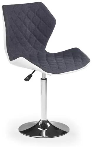 Barová židle MATRIX 2 (šedo-bílá)
