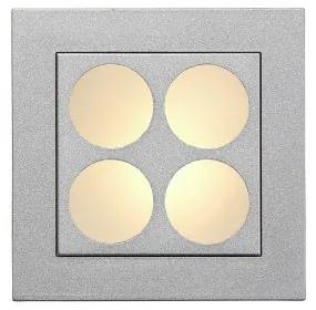 LUCIDE BEN Wall light recessed square, Grey, bodové svítidlo, bodovka