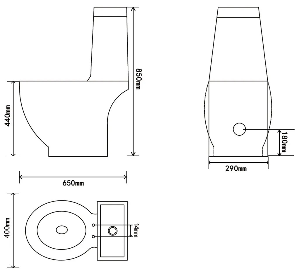 Designové keramické WC bílé