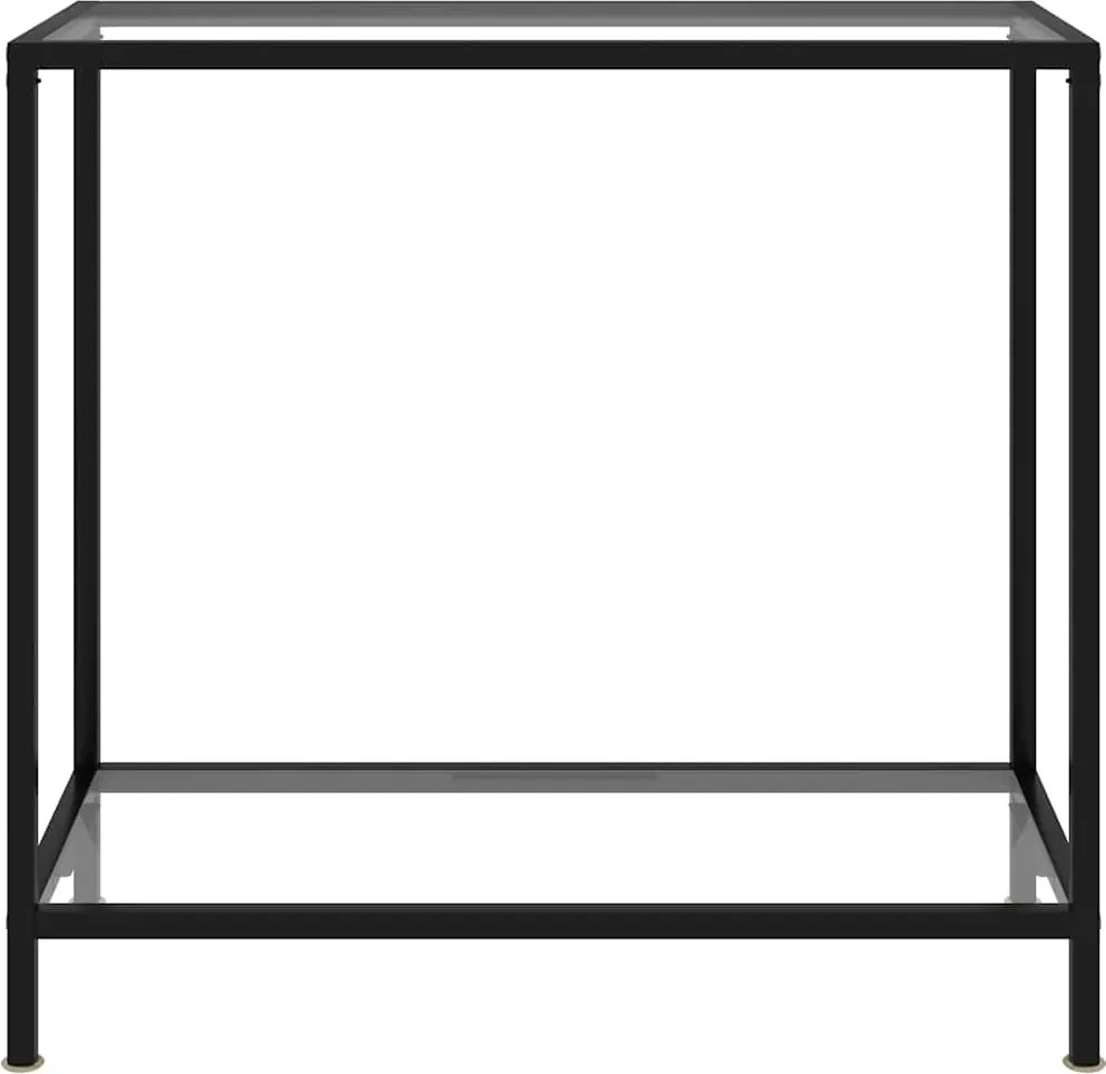 Konzolový stolek transparentní 80 x 35 x 75 cm tvrzené sklo 322831