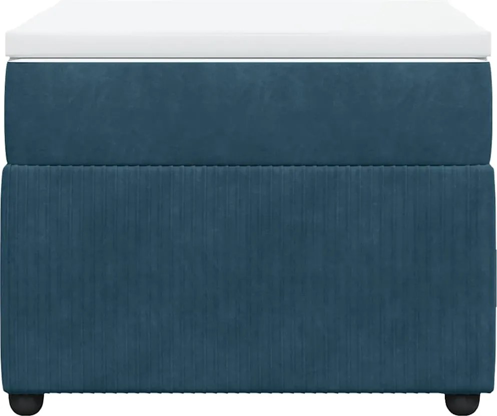 Box spring postel s matrací tmavě modrá 90x200 cm samet 3285618