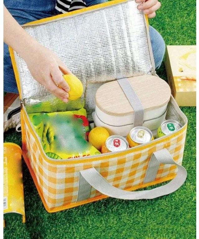 Camerazar Termoobal na potraviny LUNCH BOX kostkovaný velký