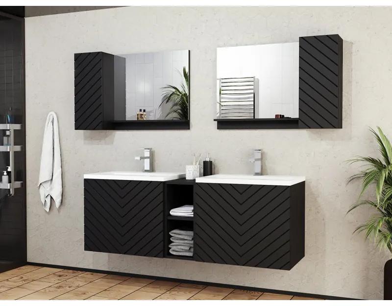 Koupelnová sestava Najrip V, Sifon k umyvadlu: ano, Barva dřeva: černá