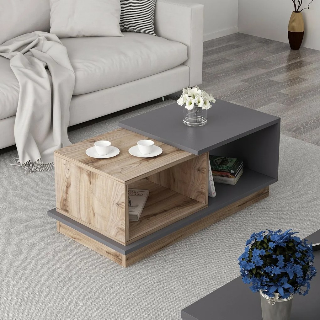 Konferenční stolek Concept Anthracite and Oak