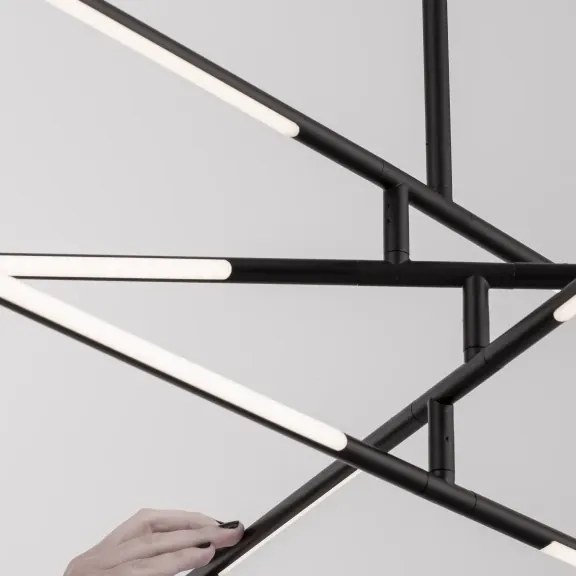 LED lustr Raccio 84 černé