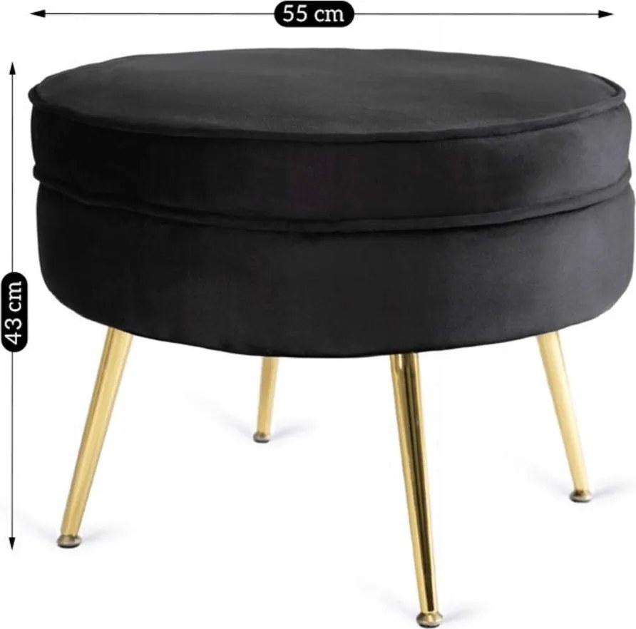 Křeslo Ladot Velvet, černá