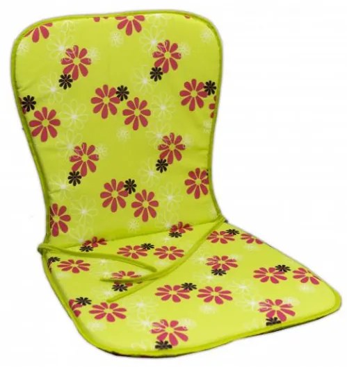 Podsedák na nábytek, zelený s květy
