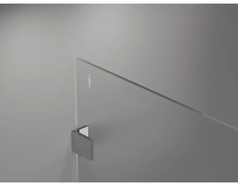 Mexen Lunar sprchová stěna levá 160 x 200 cm, 8mm čiré sklo, chromová, 830-160-000-01-00-L