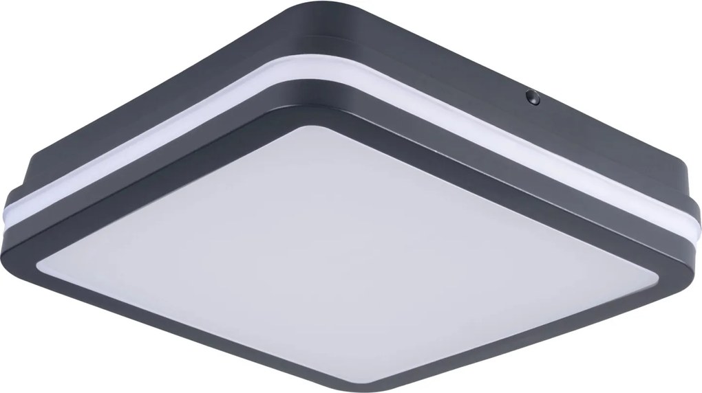 Kanlux Stropní LED svítidlo BENO 24-30W CCT-L-SEG se senzorem grafit 26 x 26 cm