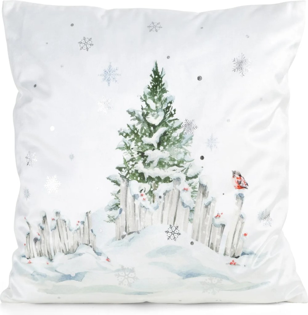 VÁNOČNÍ DEKORAČNÍ POVLAK NA POLŠTÁŘ POLAR2 45X45 CM VZOROVANÝ