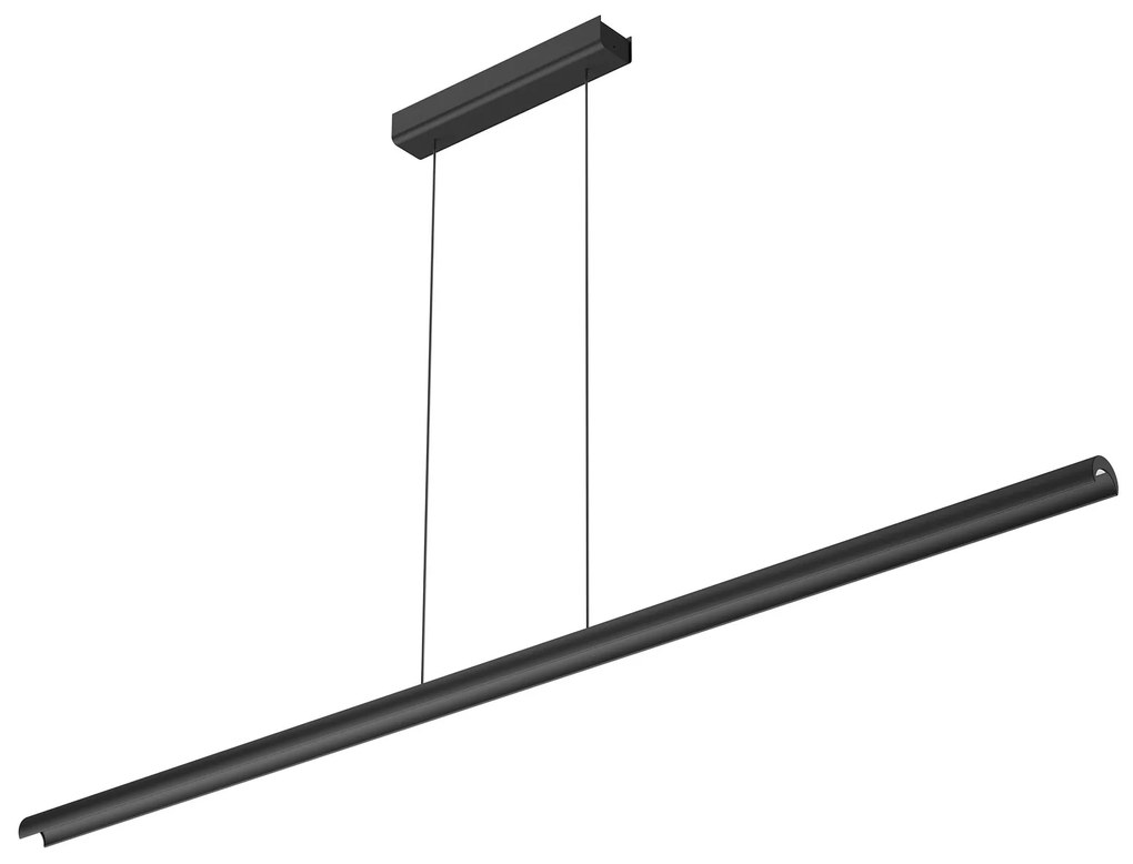 Linea Light Halfpipe_P, černé závěsné lineární svítidlo, 42W LED 3000K, délka 143cm