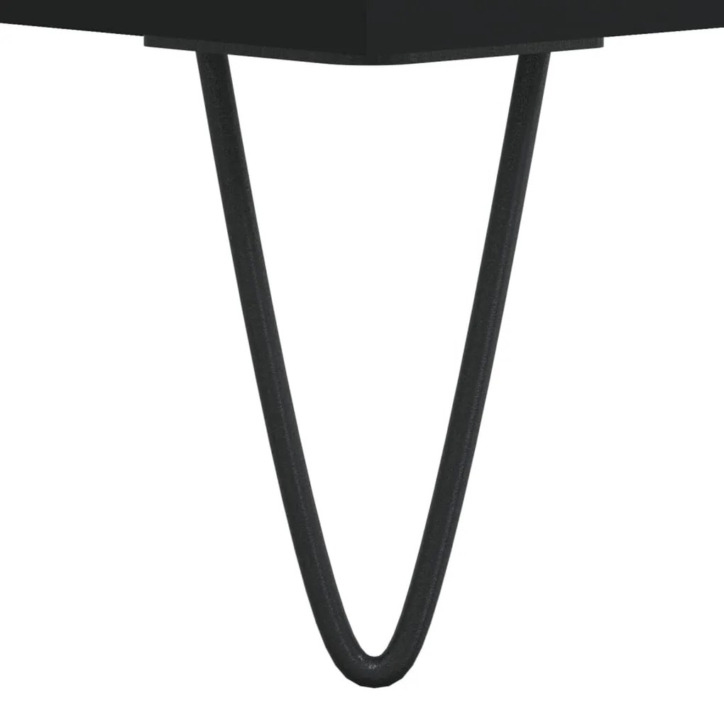 Konferenční stolek černý 55 x 55 x 36,5 cm kompozitní dřevo - Default Title