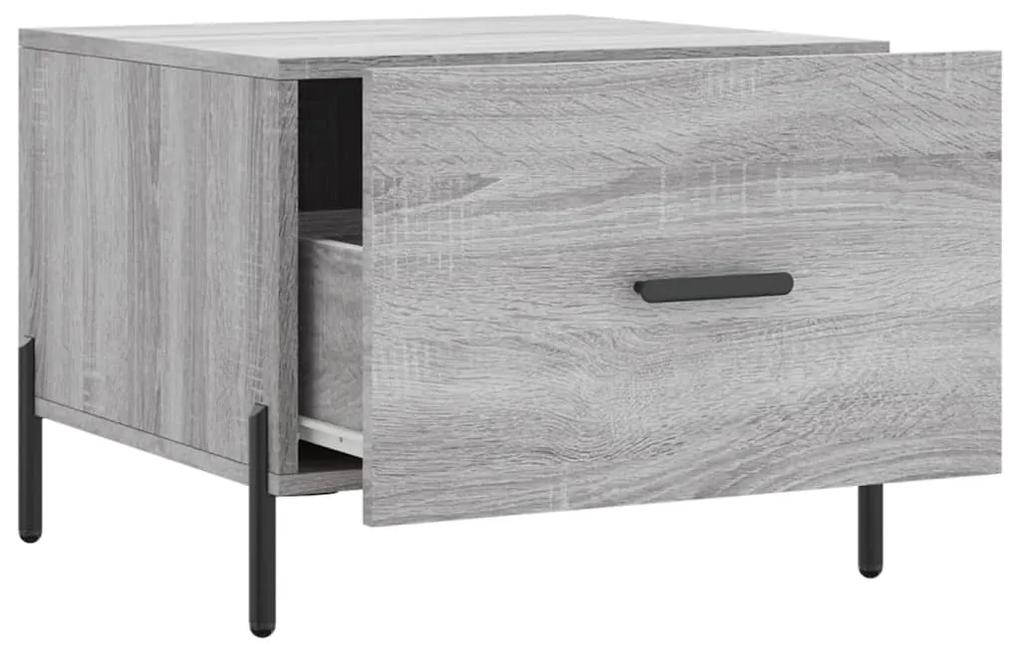 Konferenční stolek šedý sonoma 50 x 50 x 40 cm kompozitní dřevo - Default Title
