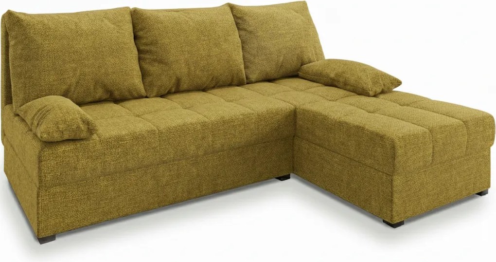 Rohová rozkládací sedací souprava do L CELESTE, 200 cm, s úložným prostorem Roh pohovky: Levý roh, Barva látky Malmo: Světle šedá (Malmo 83)