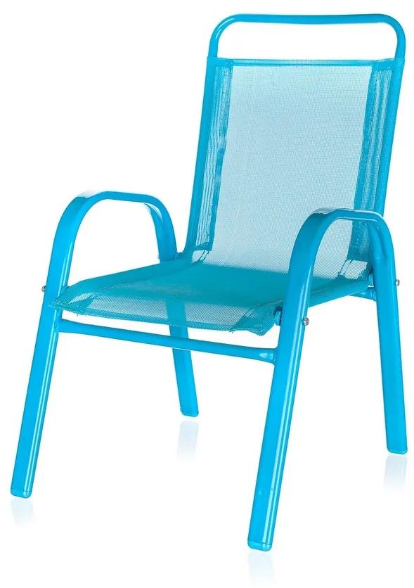 HAPPY GREEN Dětská zahradní židle stohovatelná modrá 50XT2930A