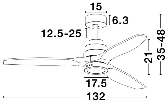 Stropní ventilátor Sabal s dálkovým ovládáním