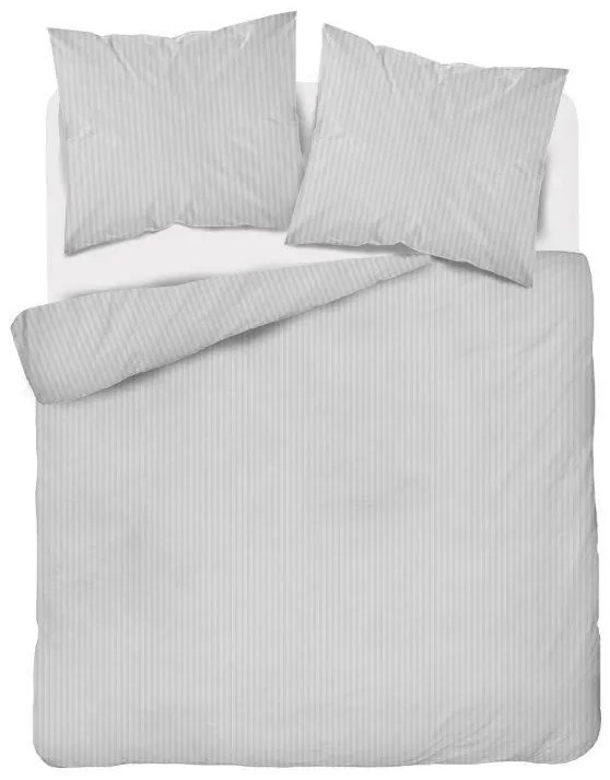 Detexpol Damaškové povlečení 180x200 stříbrné jednobarevné pruhy 1 cm Pure