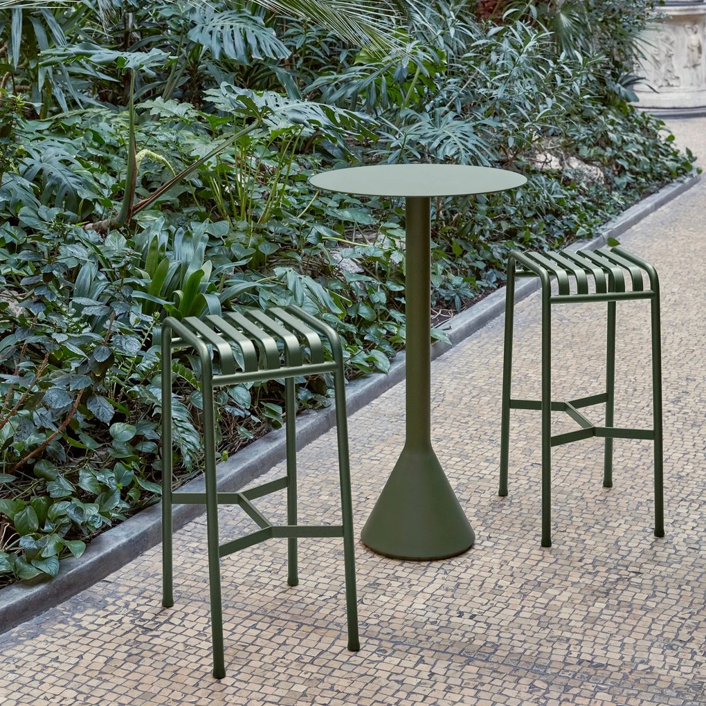 HAY Zahradní stolička Palissade Bar Stool, Anthracite