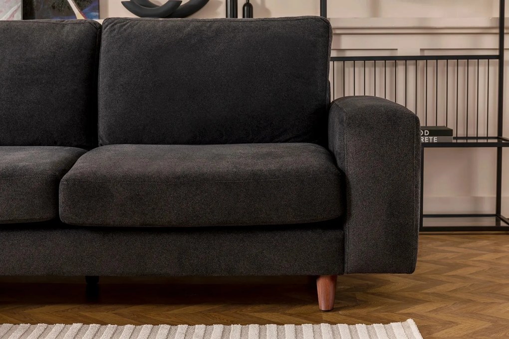 Hanah Home Rohová pohovka BERLIN levá antracitová