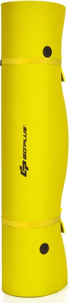 Costway Plovoucí koberec plovoucí podložka vodní lehátko žlutá/modro, žluť