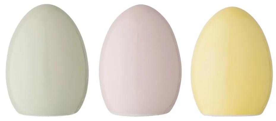 Sada 3 porcelánových dekorací Bloomingville Pastel Egg