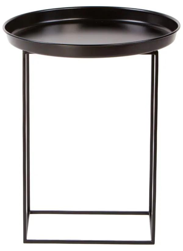 Černý kovový odkládací stolek Nørdifra Ramme, ⌀ 43 cm
