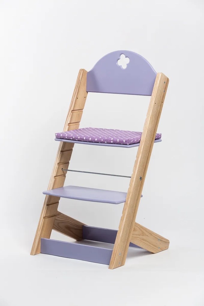Lucas Wood Style rostoucí židle NATURE - jasan/lila