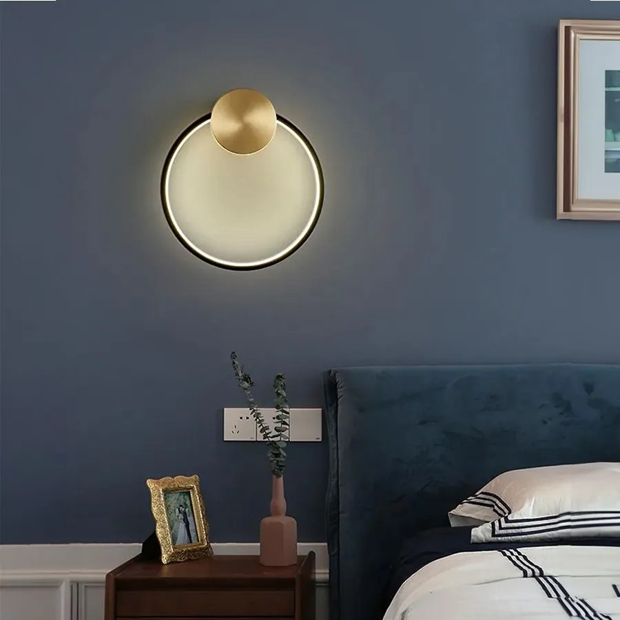 Toolight Toolight, LED nástěnné svítidlo 30cm, 13W, APP1385-CW, zlatá matná, OSW-00939