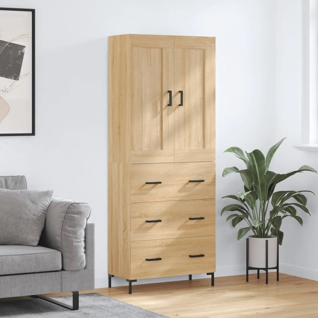 Skříň highboard dub sonoma 69,5 x 34 x 180 cm kompozitní dřevo 3199748