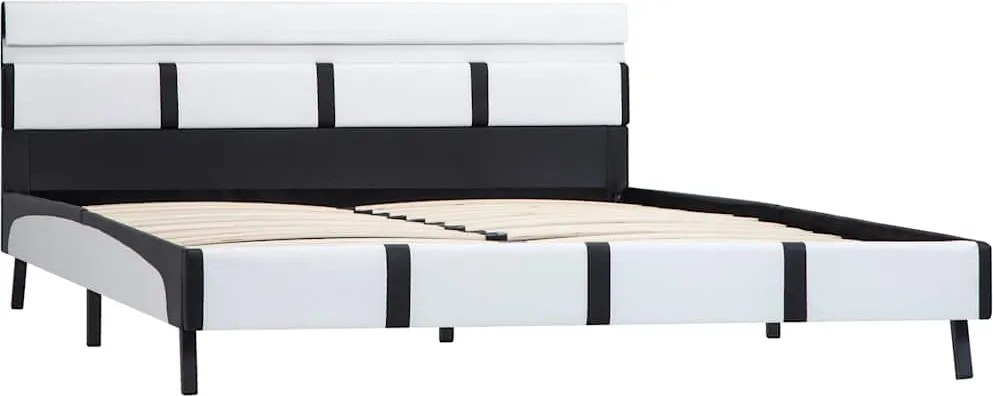 Rám postele s LED světlem bílý umělá kůže 160 x 200 cm 280300