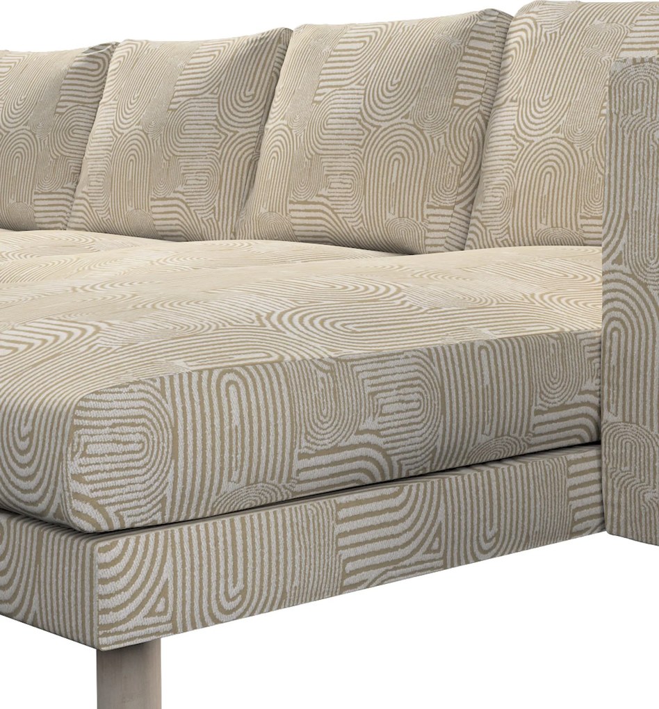 Potah na pohovku IKEA Norsborg 4-místná se šezlongem barva béžová látka pletený vzor, vzorované