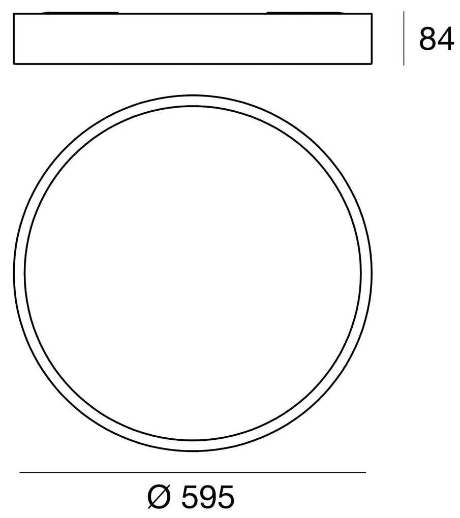 Linea Light 8242N Box_SR, bílé stropní svítidlo, 48W LED 4000K, prům. 50cm