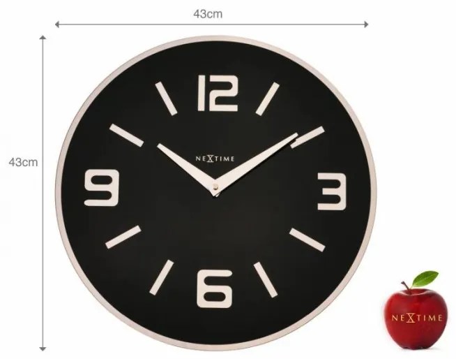 Designové nástěnné hodiny 8148zw Nextime Shuwan 43cm