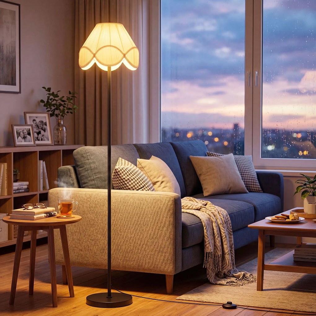 Costway Stmívatelná stojací lampa 159 cm s plynule nastavitelným