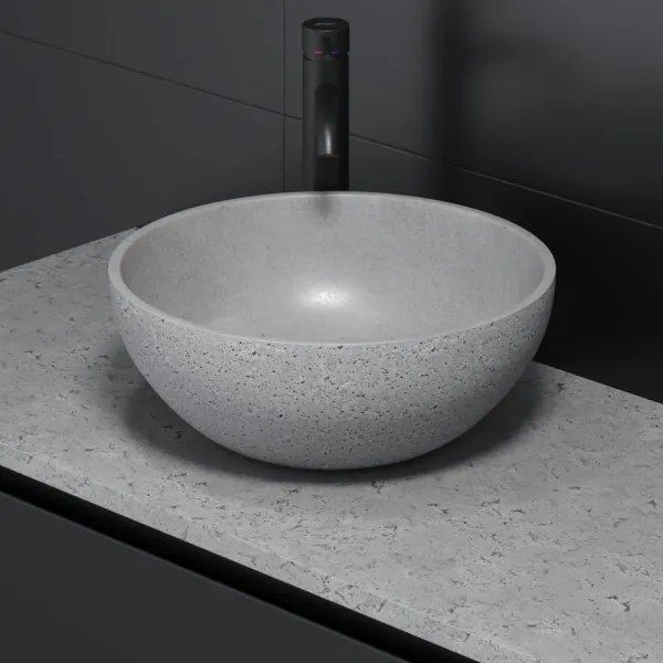 BATH DELUXE 06-039-19-23-00 - Umyvadlo na desku BERGEN pr. 39 cm beton/šedá