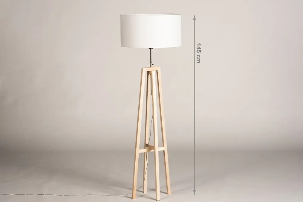 Stojací designová lampa Paola Bianco Maison and Natur Wood