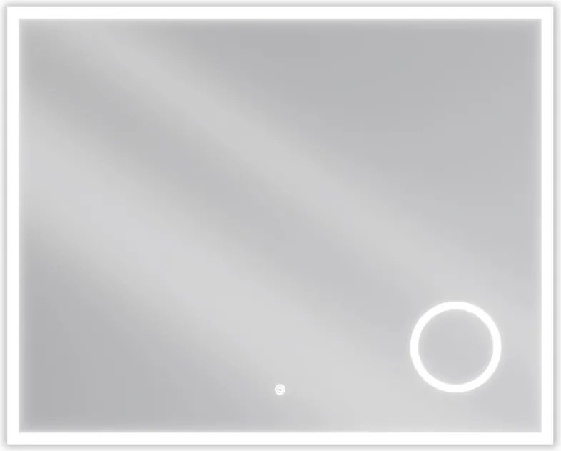 Mexen Kala, LED koupelnové zrcadlo s podsvícením a kosmetickým zrcadlem 100 x 80 cm, 6000K, ochrana proti zamlžování, 9820-100-080-611-00
