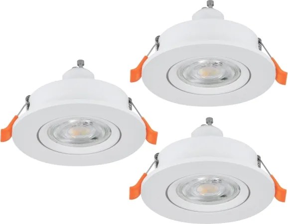 Eglo 902255 - SADA 3x LED Podh. bodové svítidlo BARRANCO 1xGU10/4,5W/230V bílá