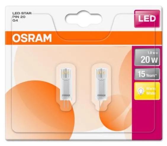Osram SADA 2x LED Žárovka STAR G4/1,8W/12V 2700K - Osram P224785