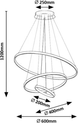 Rabalux 72349 - LED Stmívatelný lustr na lanku BELIZA LED/90W/230V 3000-6500K+DO