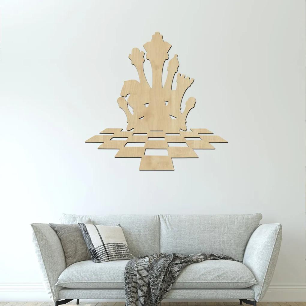 dřevo života Dřevěná dekorace na stěnu Šachy Barevný vzor: Buk, Rozměry (cm): 40x40