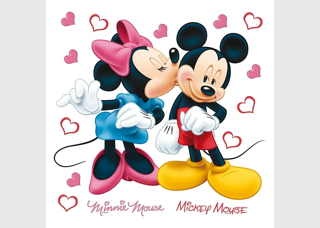 Dětská samolepka na zeď Minnie A Mickey, Disney | 30 x 30 cm | DDKS 1085
