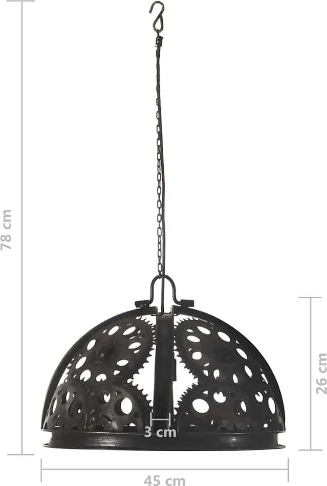 Industriální stropní svítidlo ve stylu řetězových kol 45 cm E27 323714