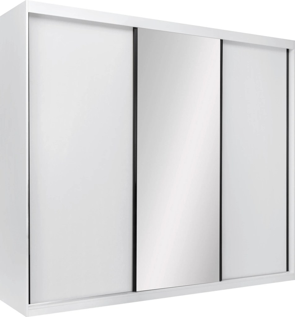 XXXLutz ŠATNÍ SKŘÍŇ S POSUVNÝMI DVEŘM, bílá, 250/215/59,5 cm P & B - Šatní skříně - 000885001509