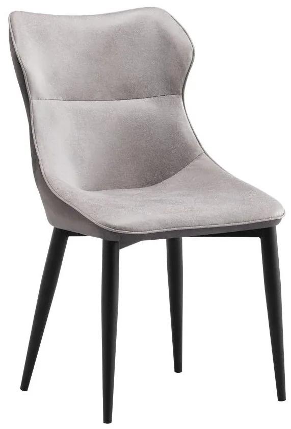 Jídelní židle TABITHA (světle šedá + tmavě šedá + černá). 1091456