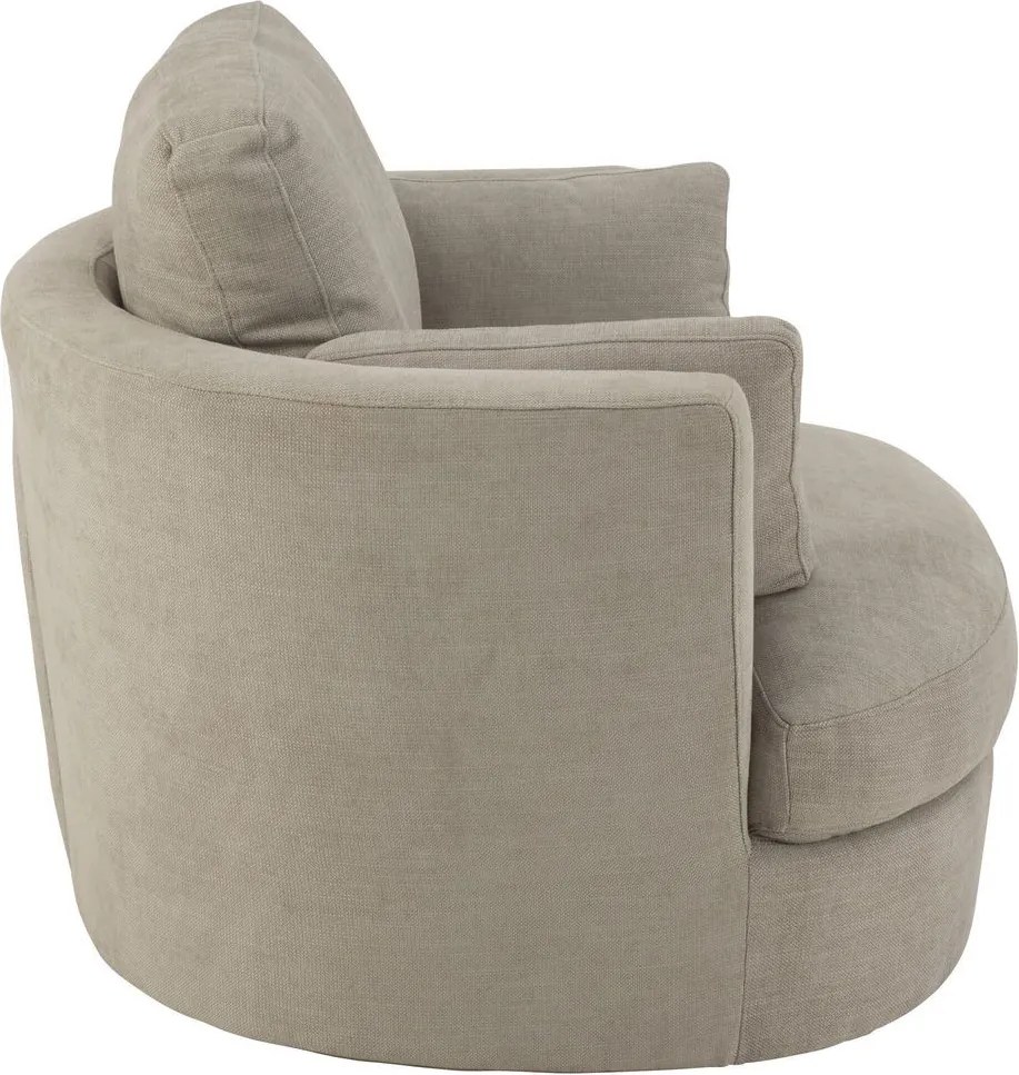 Šedé kulaté křeslo Swivel Grey - 98*107*88cm
