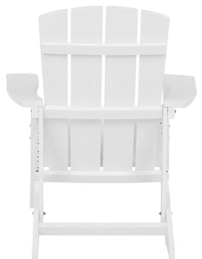 Zahradní židle s podnožkou Adack (bílá). 1035781