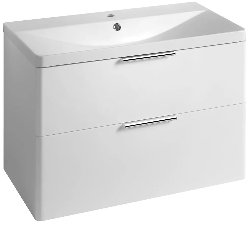 Aqualine Aqualine, DENEB umyvadlová skříňka 80,5x55x39,4cm, bílá matná, DN284