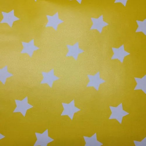 Samolepící tapety hvězdičky žlutý podklad 45 cm x 15 m