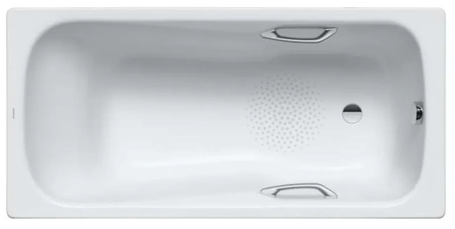 Kaldewei Ambiente - Obdélníková vana Dyna Set Star 627, 160x70 cm, s otvory pro madla, antislip, bílá 226930000001